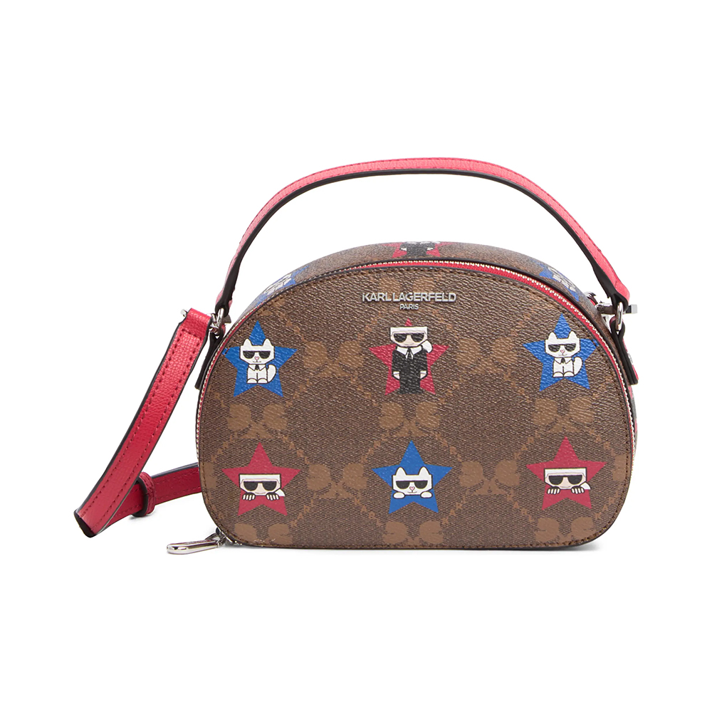 Karl Lagerfeld Paris Maybelle Half Round Crossbody Brown/Multi – voilà.id