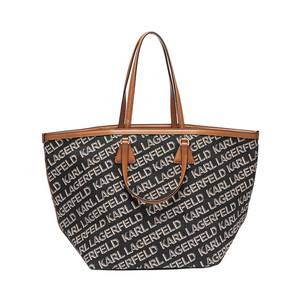 Karl Lagerfeld K/Essential JKRD Tote Bag Black Brown – voilà.id