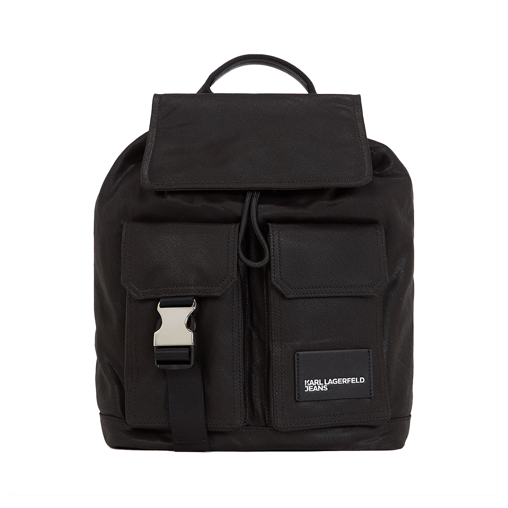 Karl Lagerfeld Utility Coated Denim Backpack Black – voilà.id