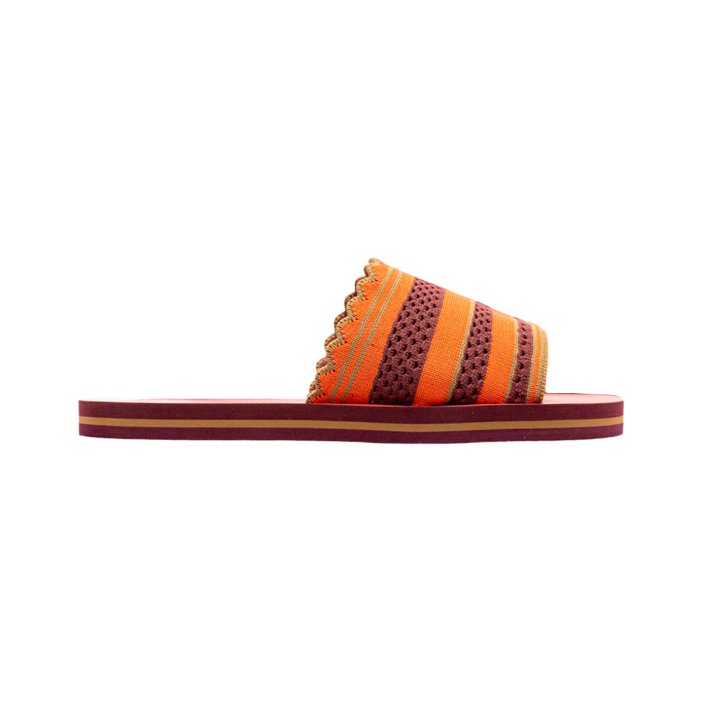Kate Spade Knit Pool Slide Sandals Tamarillo/Cherrywood – voilà.id