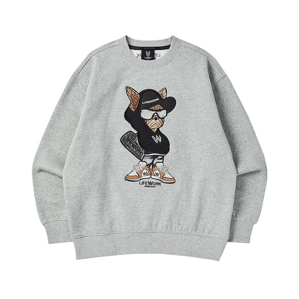 Lifework Hood Hip Dog Sweatshirt Grey – voilà.id