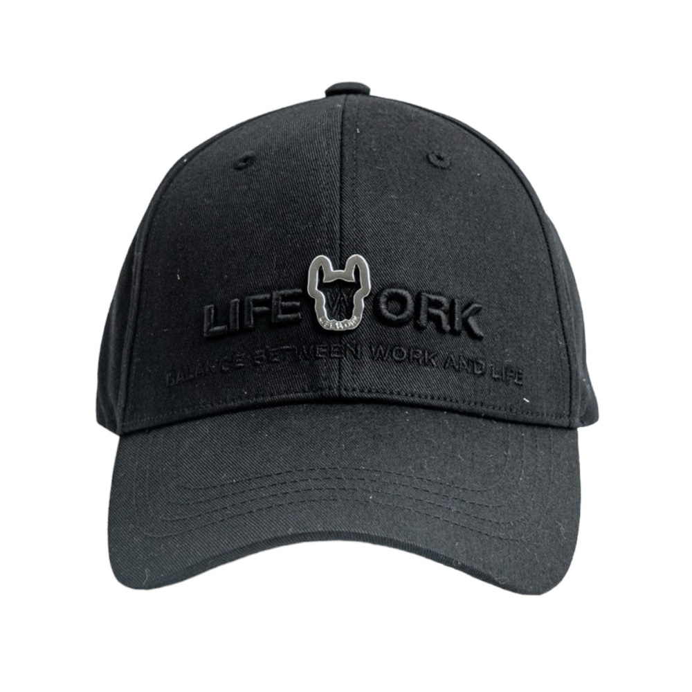 Lifework Metal Radog Font Logo Structured Ball Cap Black – voilà.id