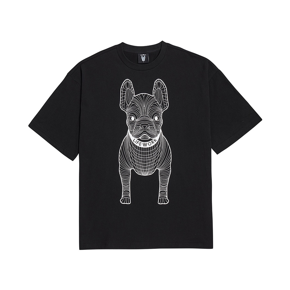 Lifework Radog Big Logo Oversized Tee Black/White – voilà.id