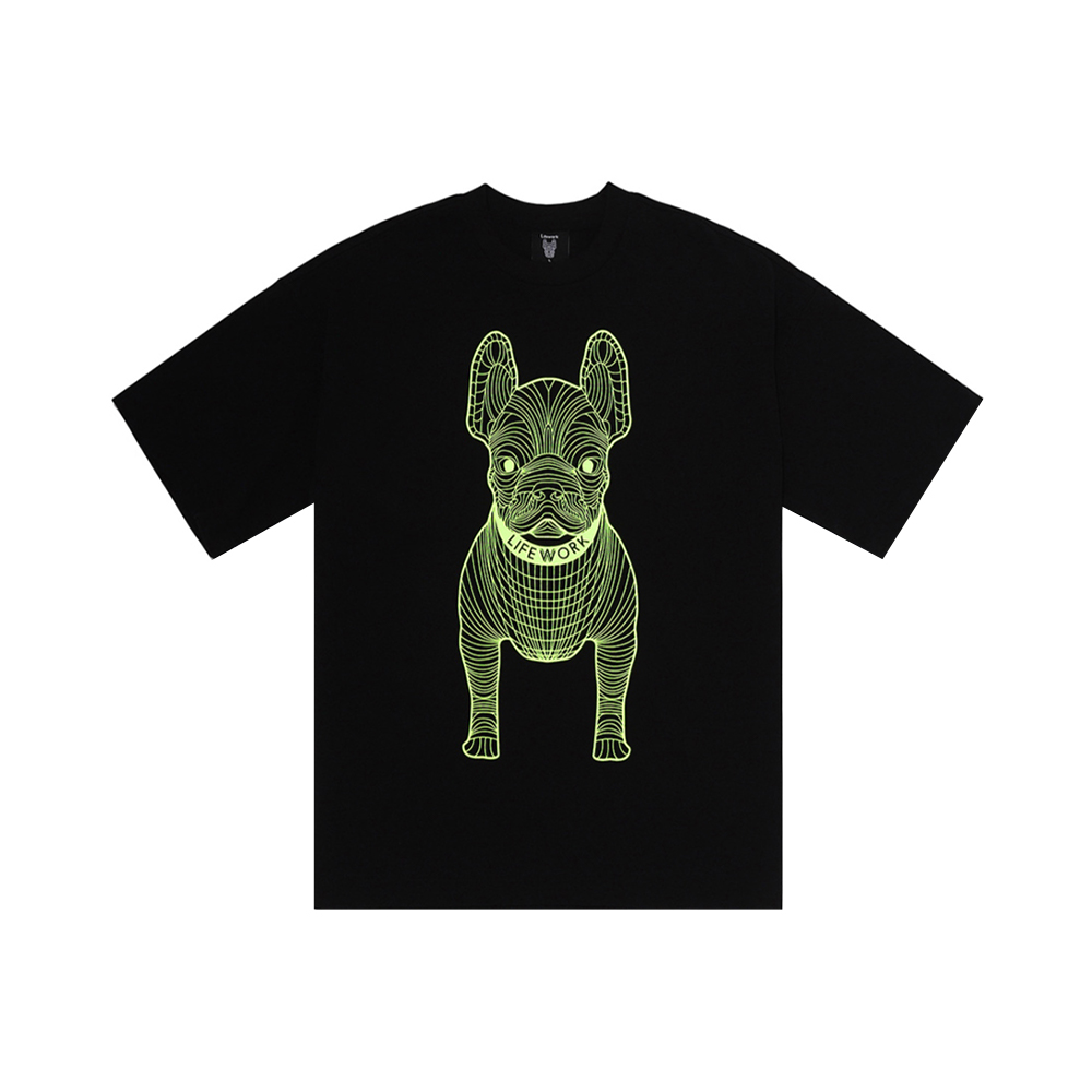 Lifework Radog Big Logo Oversized Tee Black/Green – voilà.id