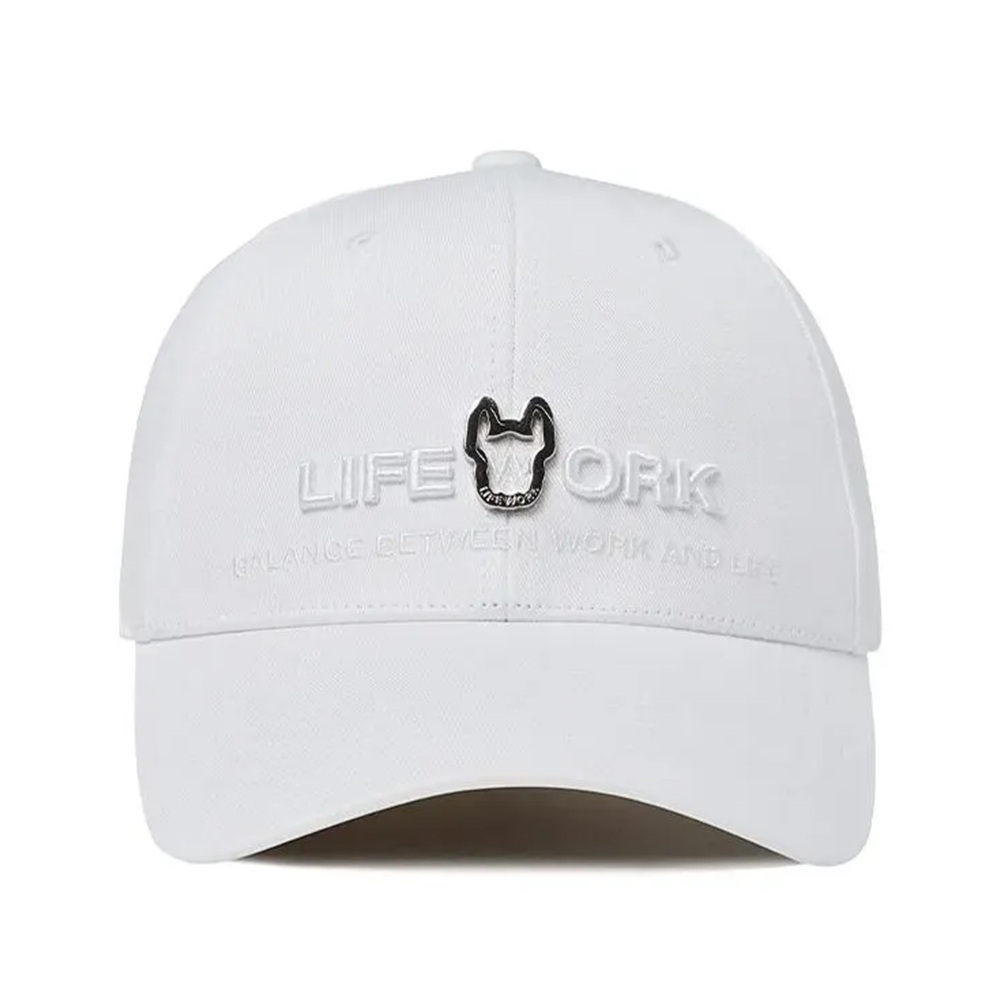 Lifework Metal Radog Font Logo Structured Ball Cap White – voilà.id