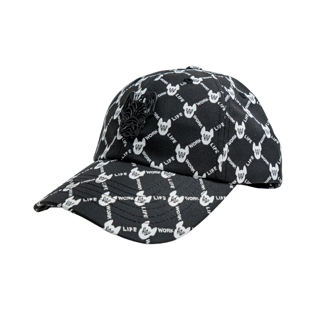 Lifework Radog Monogram Jacquard Structured Ball Cap Black – voilà.id
