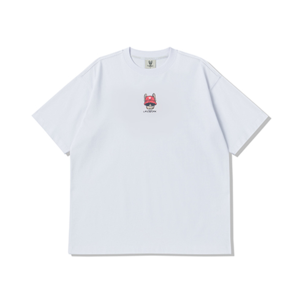 Lifework Bucket Hat Hip Dog Tee White – voilà.id