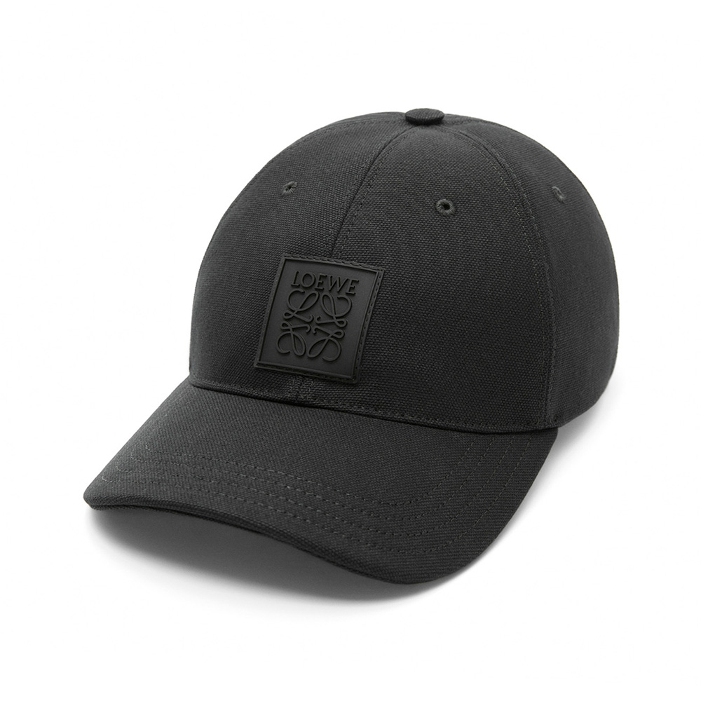 Loewe Logo Patch Baseball Cap in Canvas Black – voilà.id