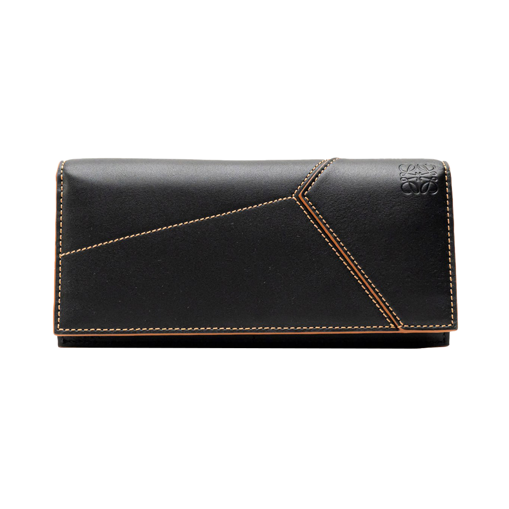 Loewe Puzzle Stitches Long Horizontal Wallet Smooth Calfskin Black ...