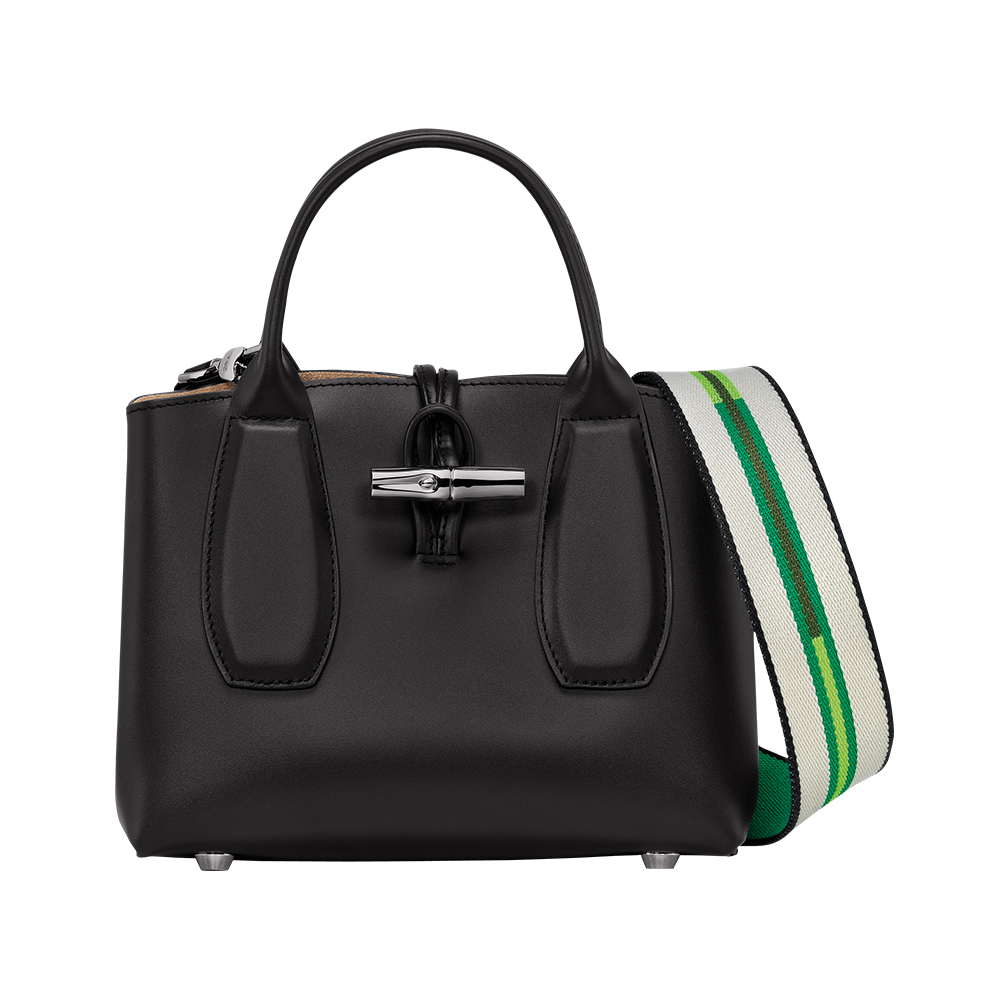 Longchamp Roseau Small Leather Handbag Black – voilà.id