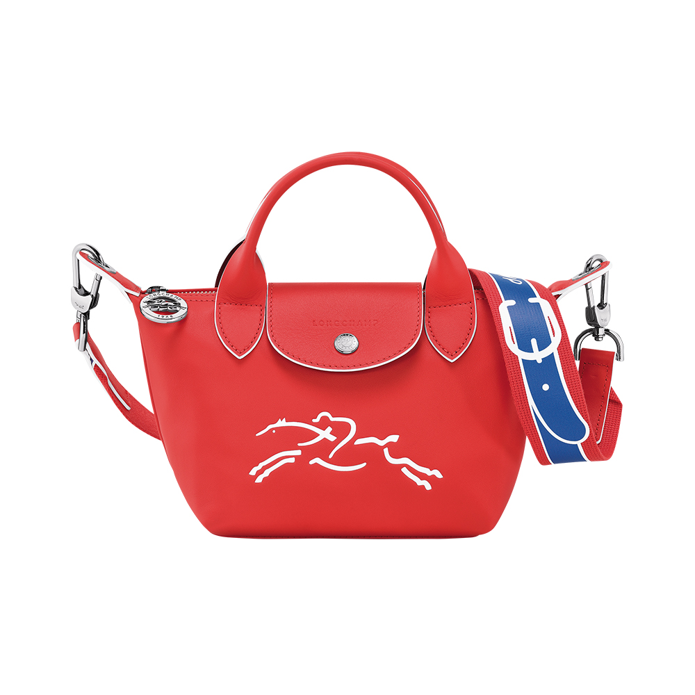 Longchamp Le Pliage Xtra Embossed Logo Extra Small Handbag Red – voilà.id