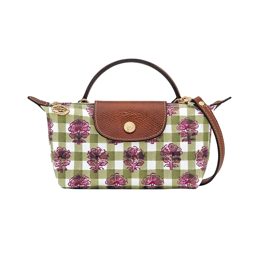 Longchamp Le Pliage Collection Check and Artichoke Pattern Extra Small ...