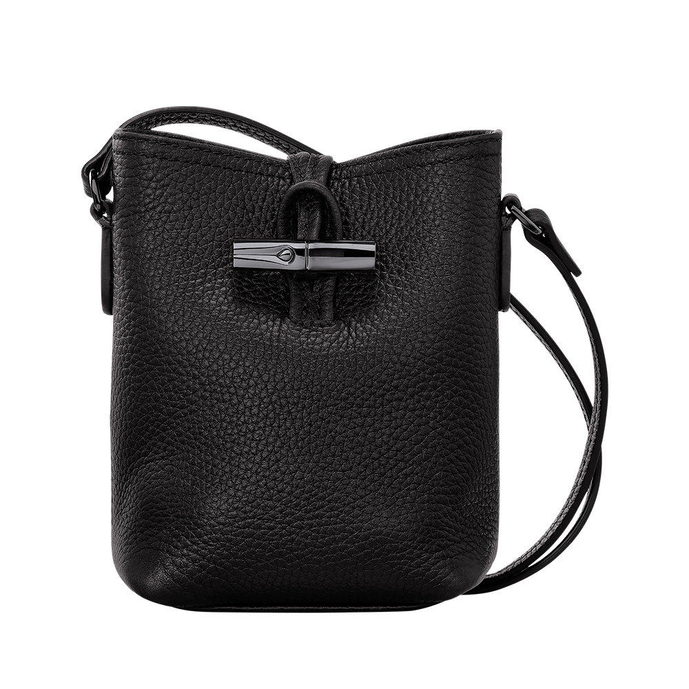 Longchamp Roseau Essential Extra Small Leather Crossbody Bag Black ...