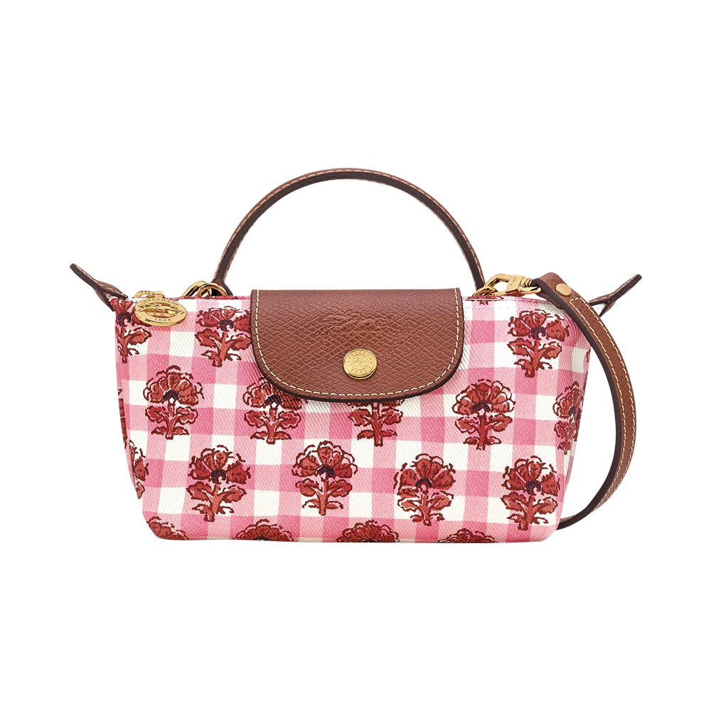 Longchamp Le Pliage Collection Check and Artichoke Pattern Extra Small ...