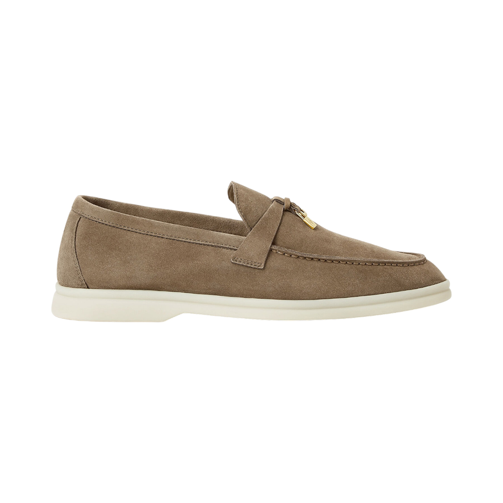 Loro Piana Summer Charms Walk Loafers Suede Antique Brown Ghw – voilà.id