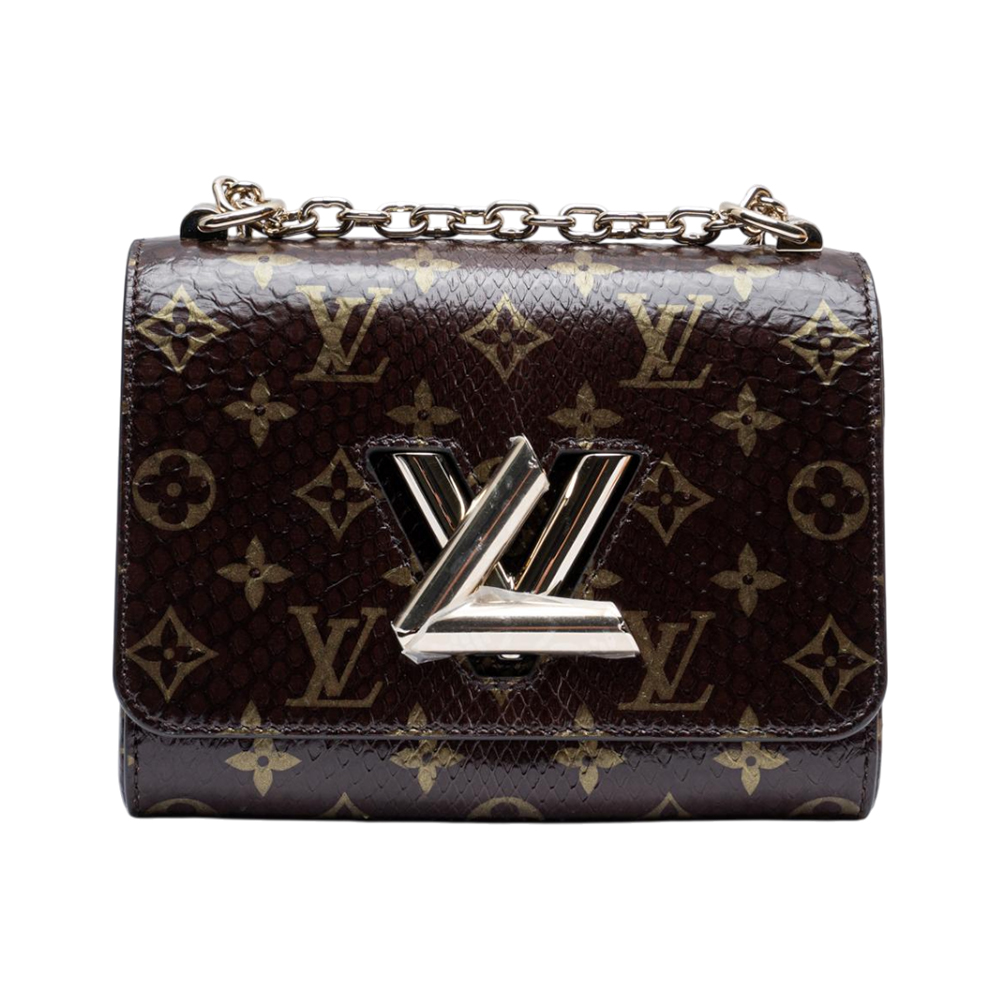 Louis Vuitton Twist PM Exotic Python Monogram Chain Bag Brown – voilà.id