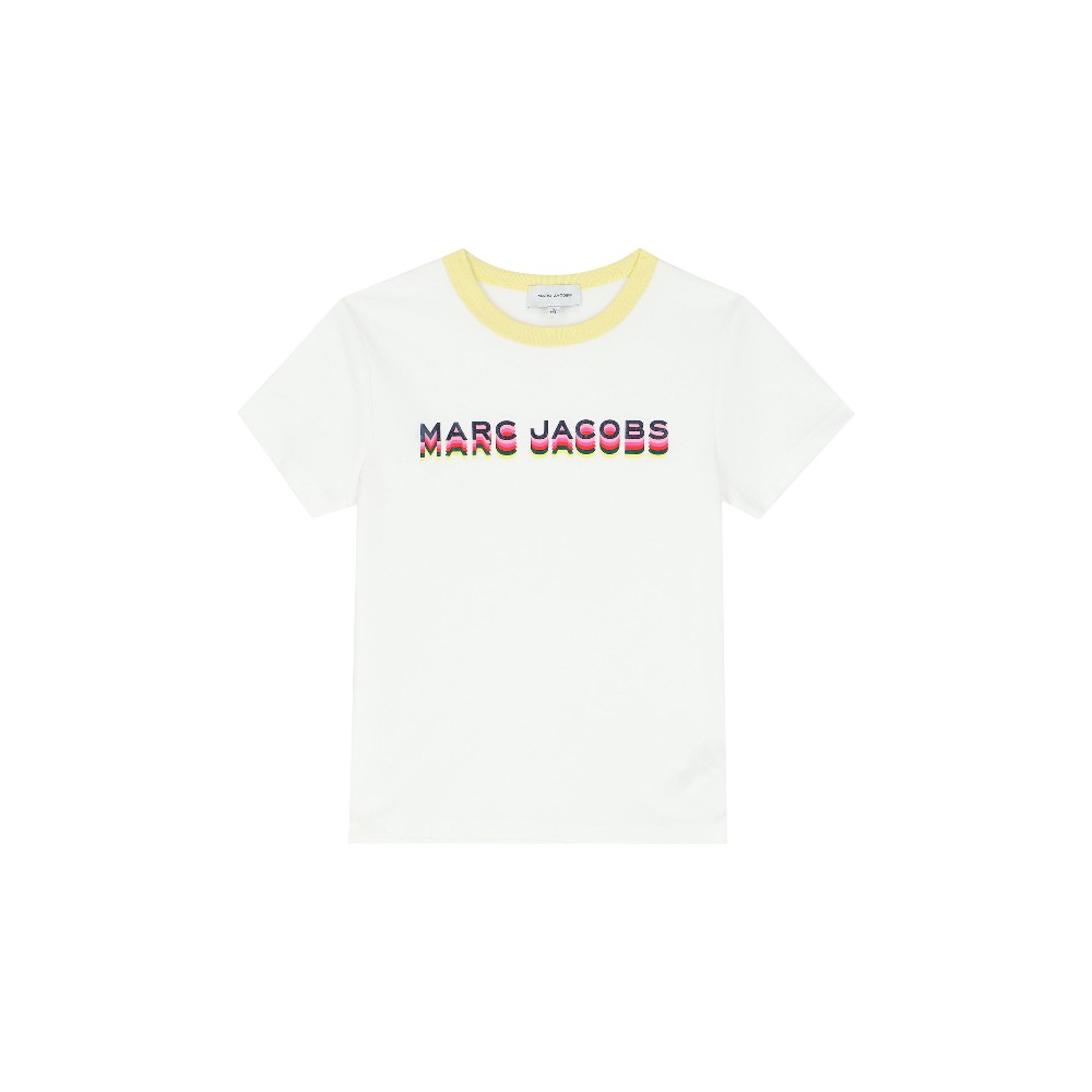 Marc Jacobs Rainbow Logo Cotton T-Shirt in White – voilà.id