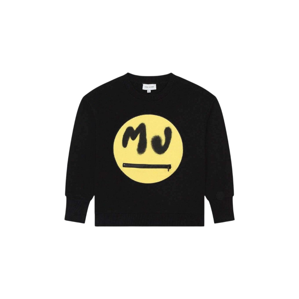 Marc Jacobs Smiley World Face Cotton Sweatshirt in Black – voilà.id