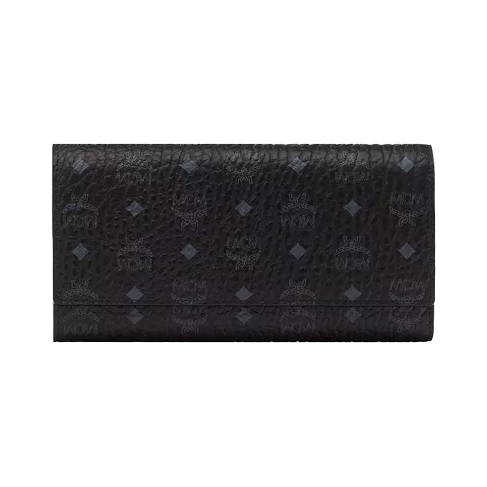 MCM Large Aren Trifold Wallet Visetos Black – voilà.id