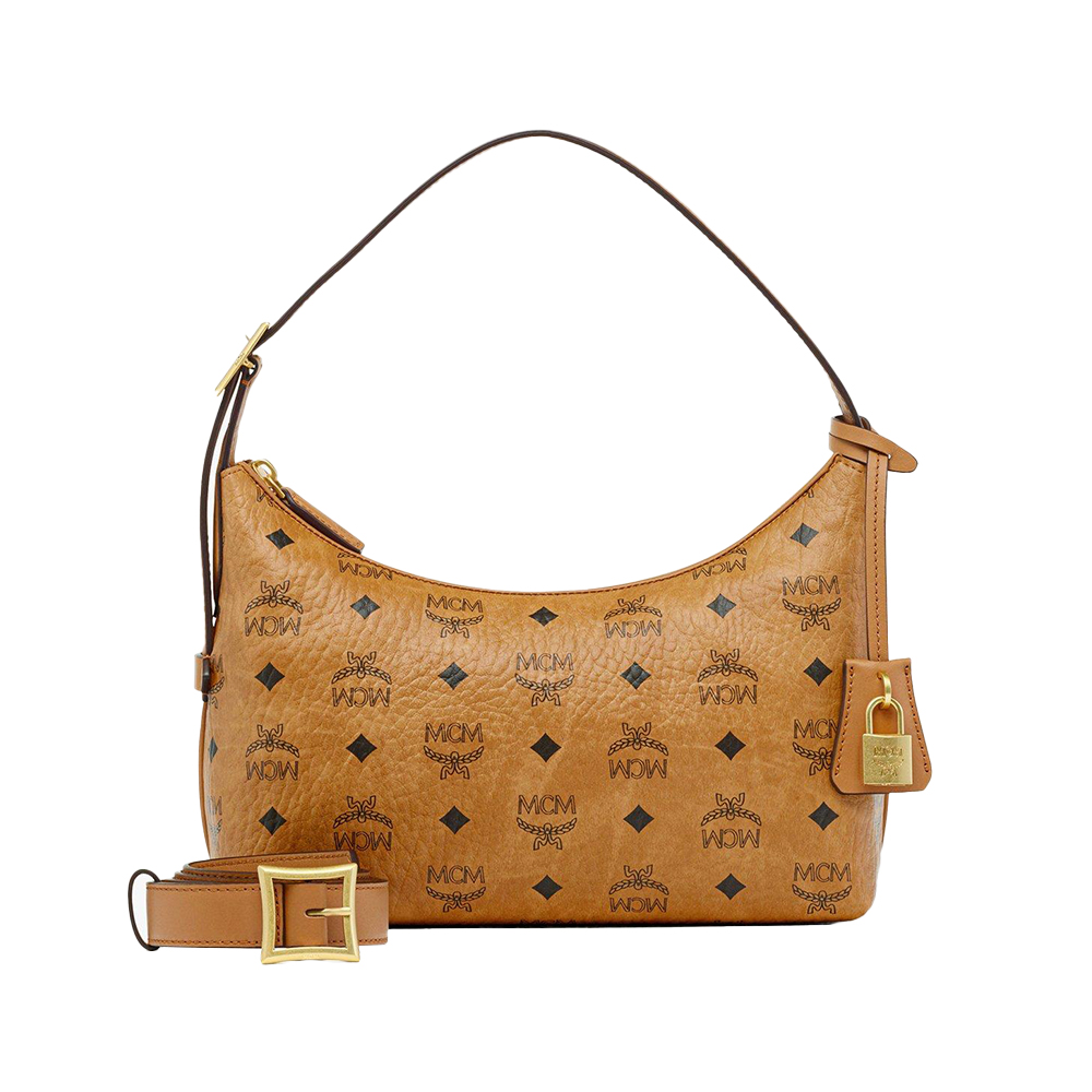 MCM Small Aren Visetos Hobo Bag White – voilà.id