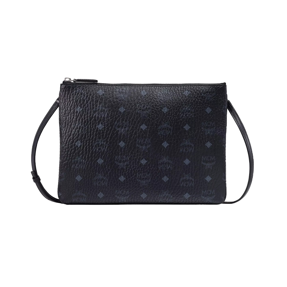 MCM Medium Visetos Original Crossbody Pouch Black – voilà.id