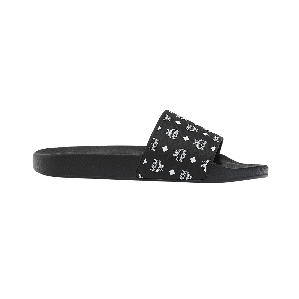 MCM Monogram Print Pool Slides Black Women – voilà.id
