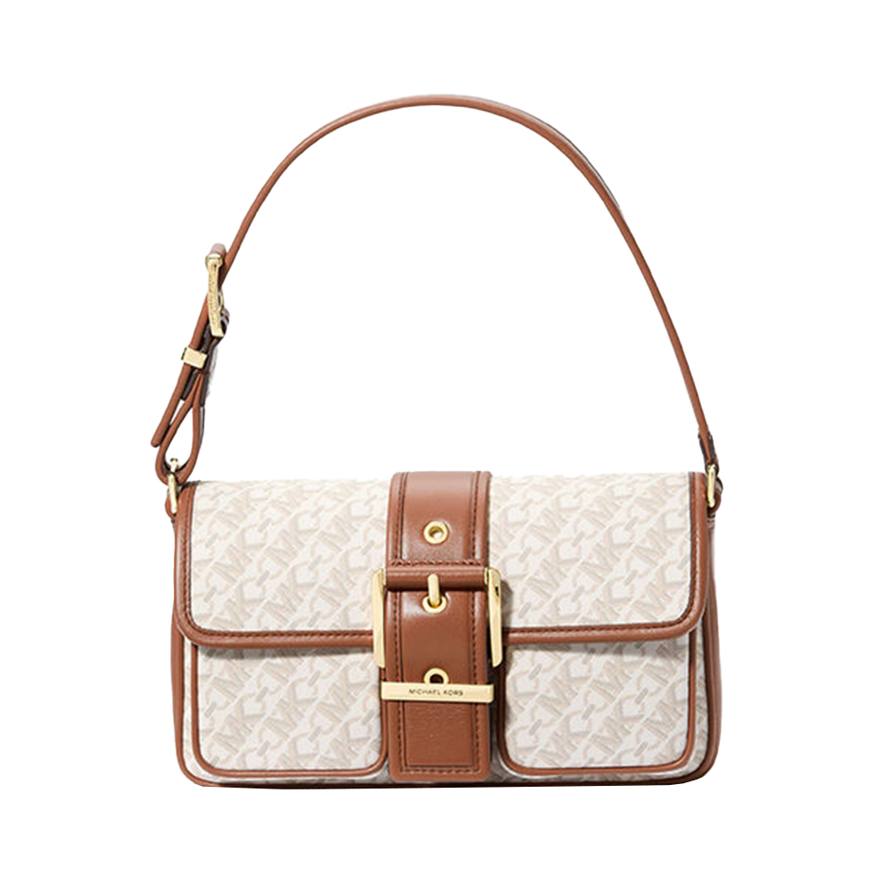 Michael Kors Colby Medium Empire Signature Logo Shoulder Bag Vanilla ...