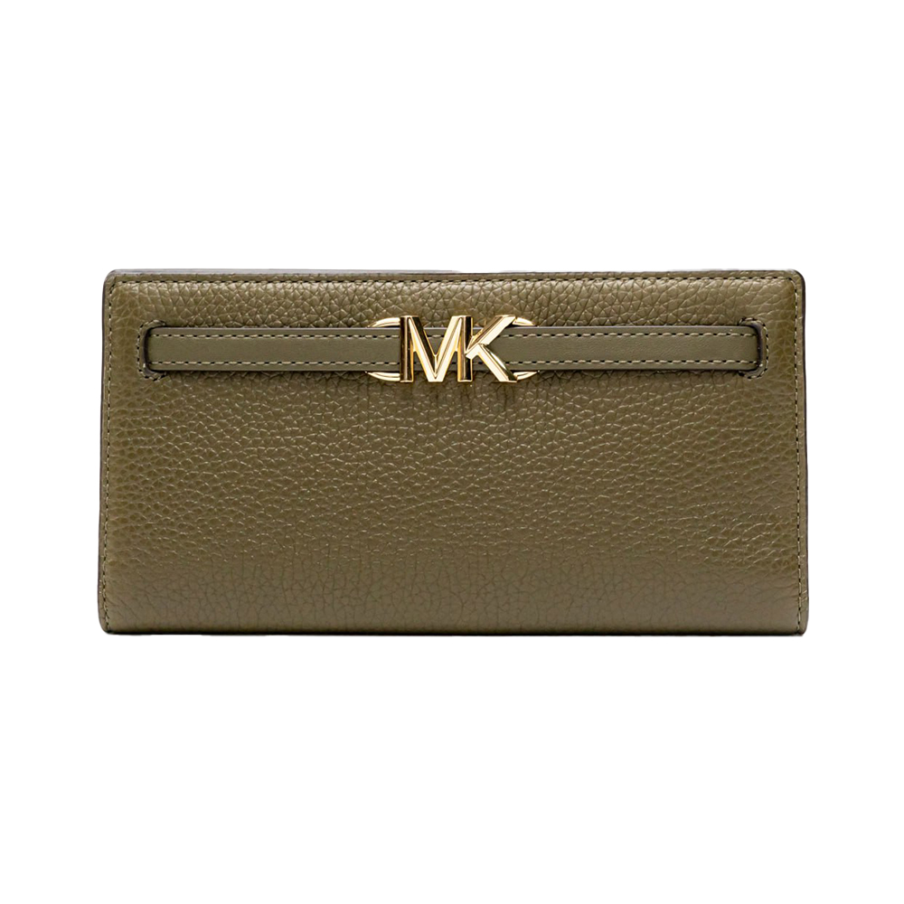 Michael Kors Reed Pebble Leather Large Wallet Olive – voilà.id
