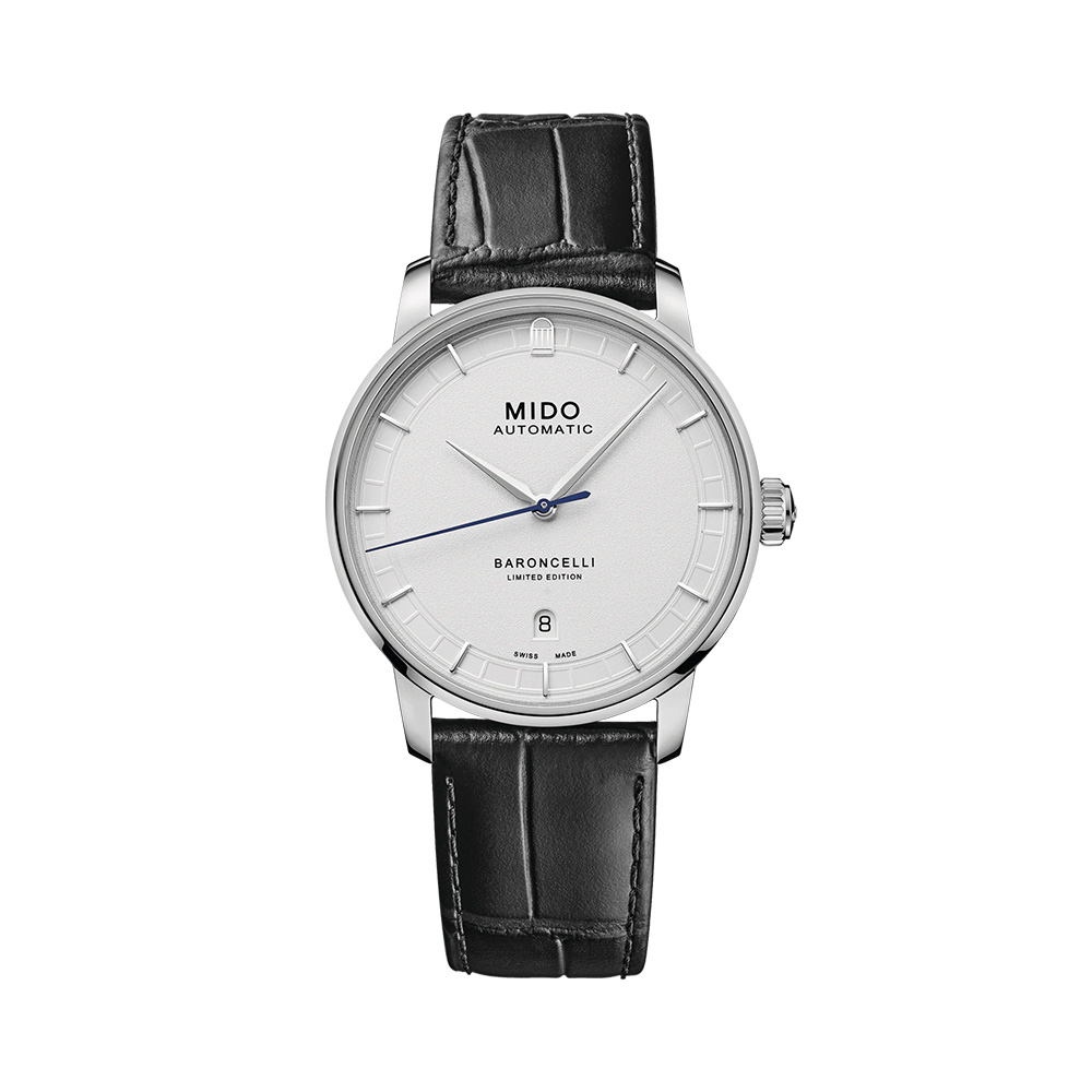 Mido Baroncelli 20th Anniversary Ivory Dial Black Leather Strap Limited ...