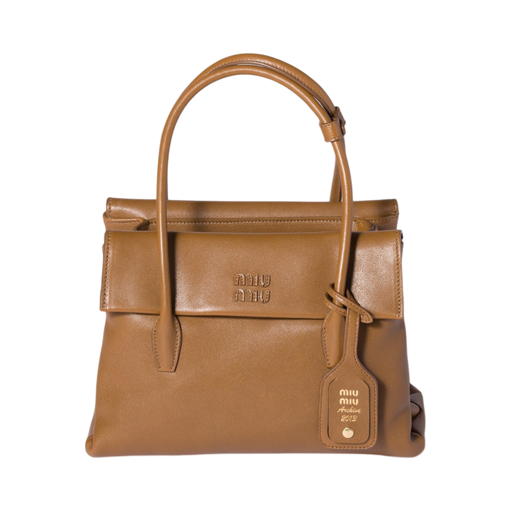 Miu Miu Solitaire Leather Bag Wood – voilà.id