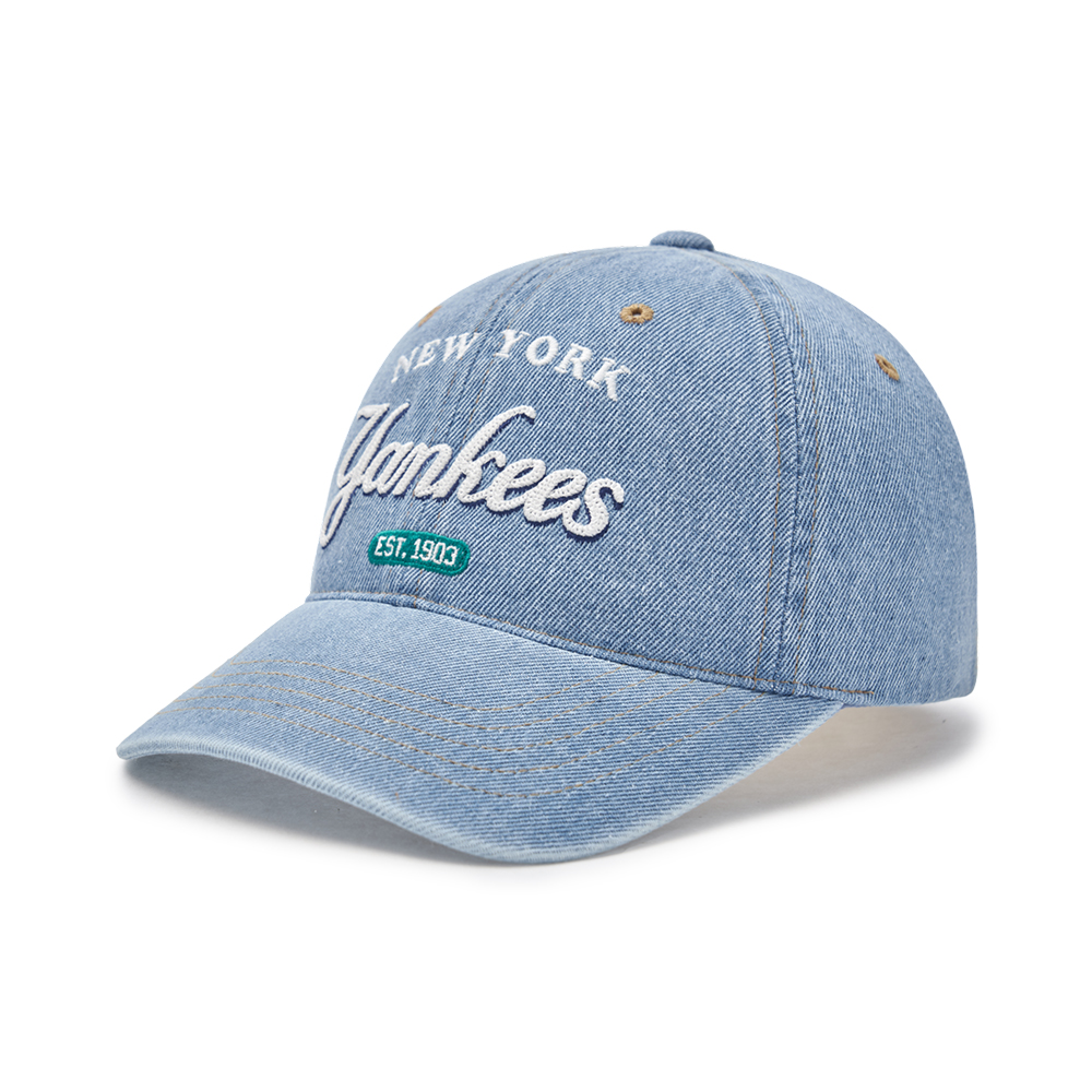 MLB NY Yankees Color Denim Varsity Unstructured Ball Cap Light Blue ...