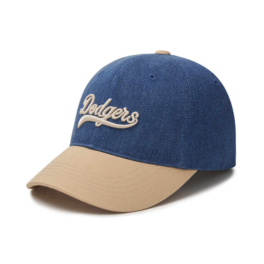 MLB LA Dodgers Varsity Cursive Denim Unstructured Ball Cap Indigo Cream ...
