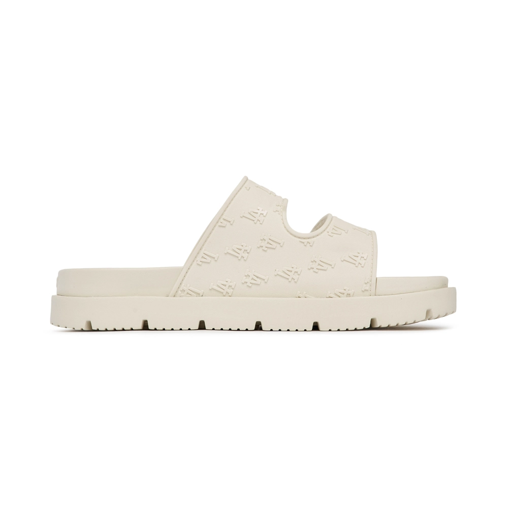 MLB LA Dodgers Bouncer Two Strap Slides Cream White – voilà.id