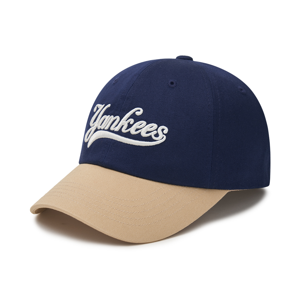 MLB NY Yankees Varsity Cursive Unstructured Ball Cap Navy Cream – voilà.id