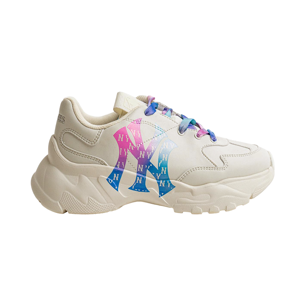 MLB NY Yankees Bigball Chunky Gradation Monogram Sneakers Beige – voilà.id