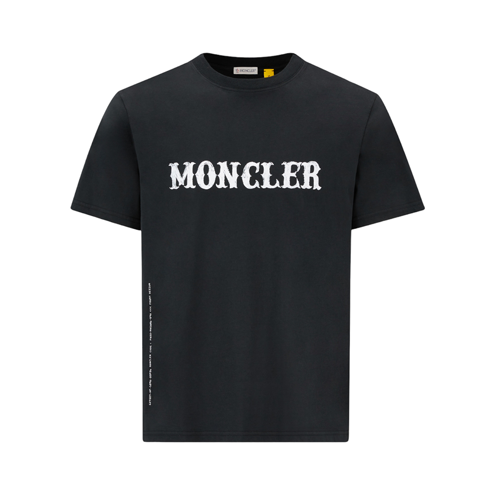 Moncler Lettering Logo Print FRGMT T-Shirt Black – voilà.id