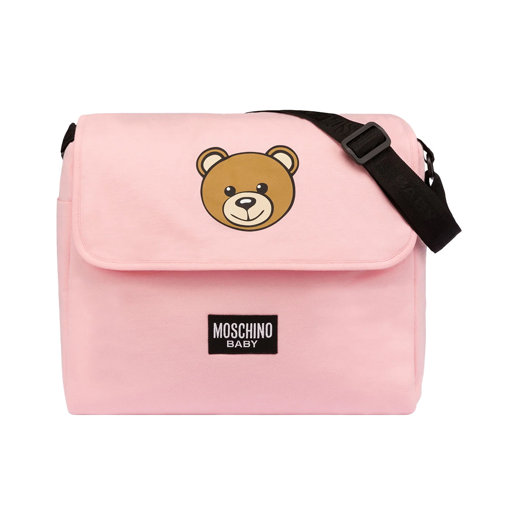 Moschino Kids Changing Bag for Baby with Print Teddy Bear Pink – voilà.id