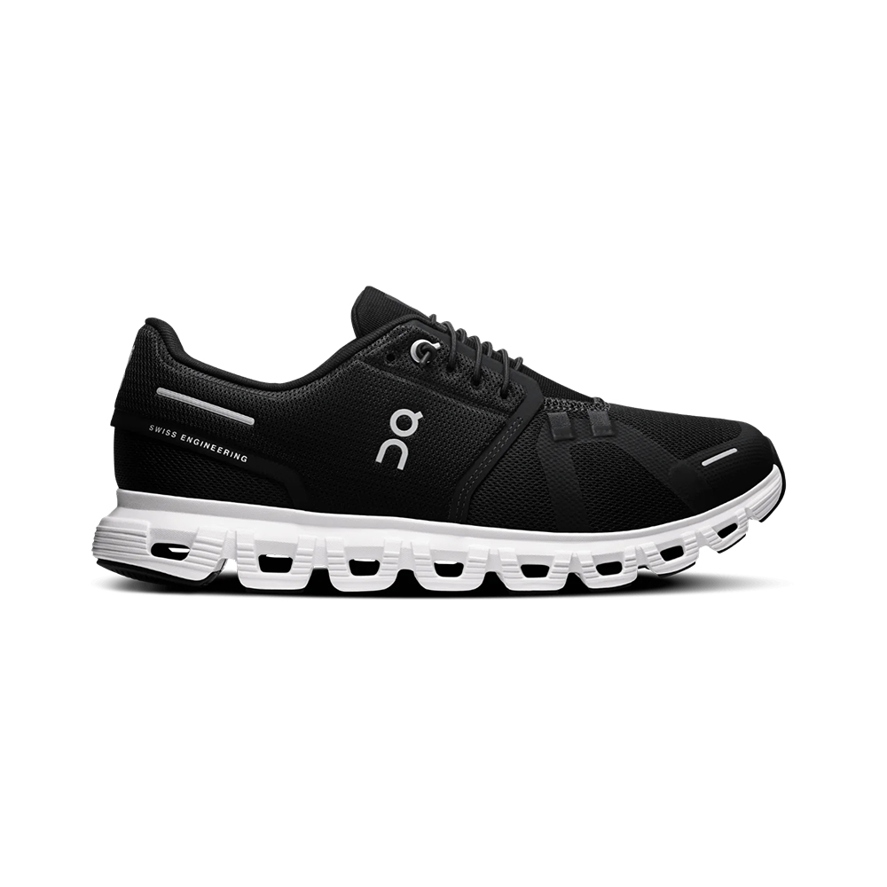 ON Cloud 6 Low Top Sneakers Black White Women – voilà.id