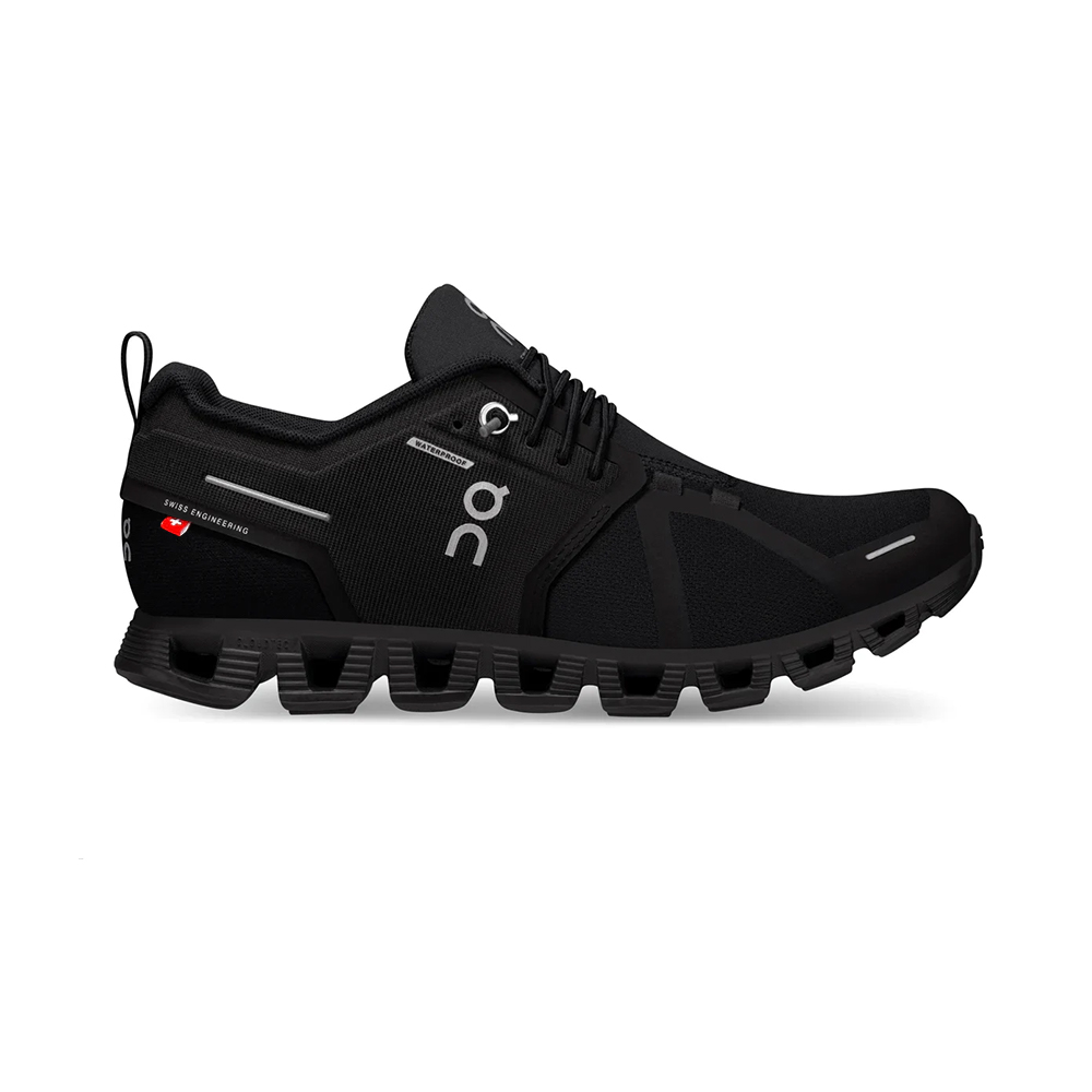 ON Cloud 5 Waterproof Running Sneakers All Black Women – voilà.id