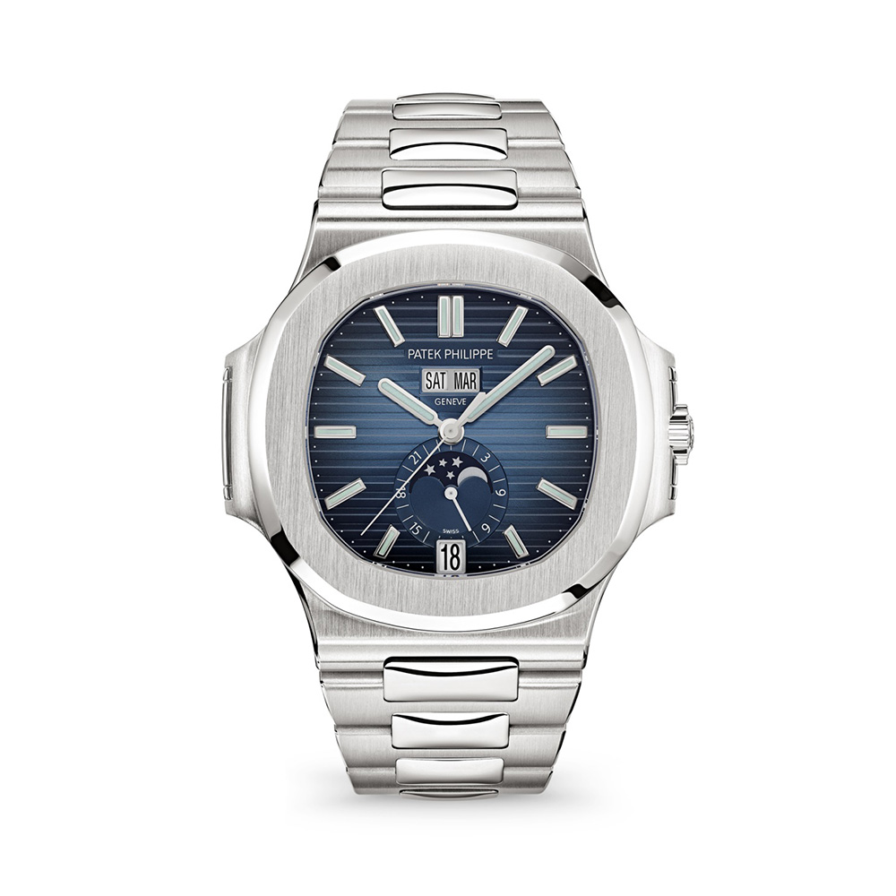 Patek Philippe Nautilus 40 - 5726/1A-014 Moon Phase Blue Steel – voilà.id