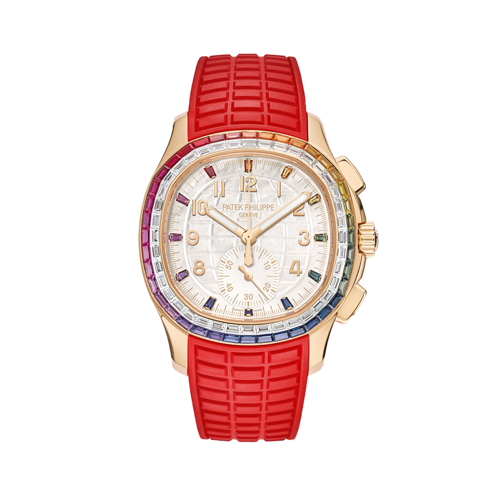 Patek Philippe Aquanaut 40 - 7968/300R White Mother-of-pearl Luce ...
