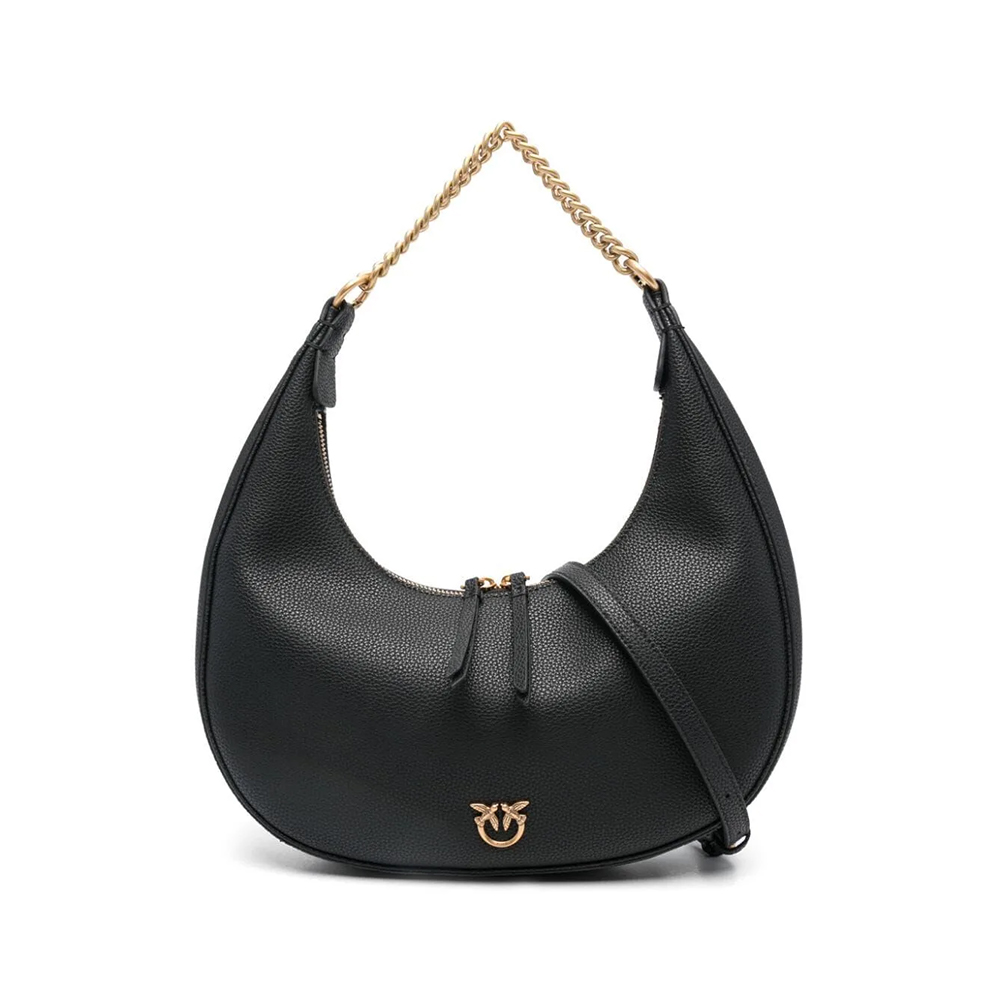 Pinko Brioche Hobo Large Shoulder Bag Black – voilà.id