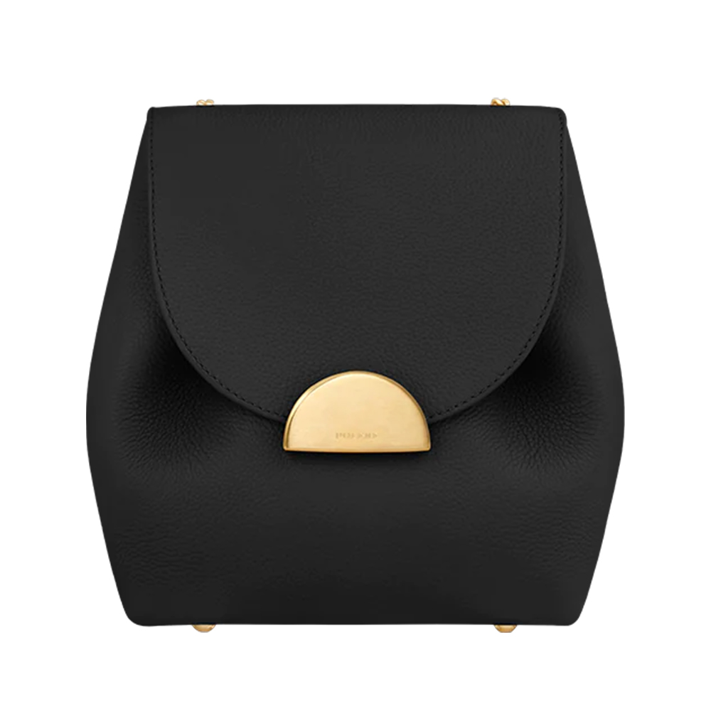 Polène Numero Uno Mini with Chain Crossbody Strap Bag Calfskin Textured ...