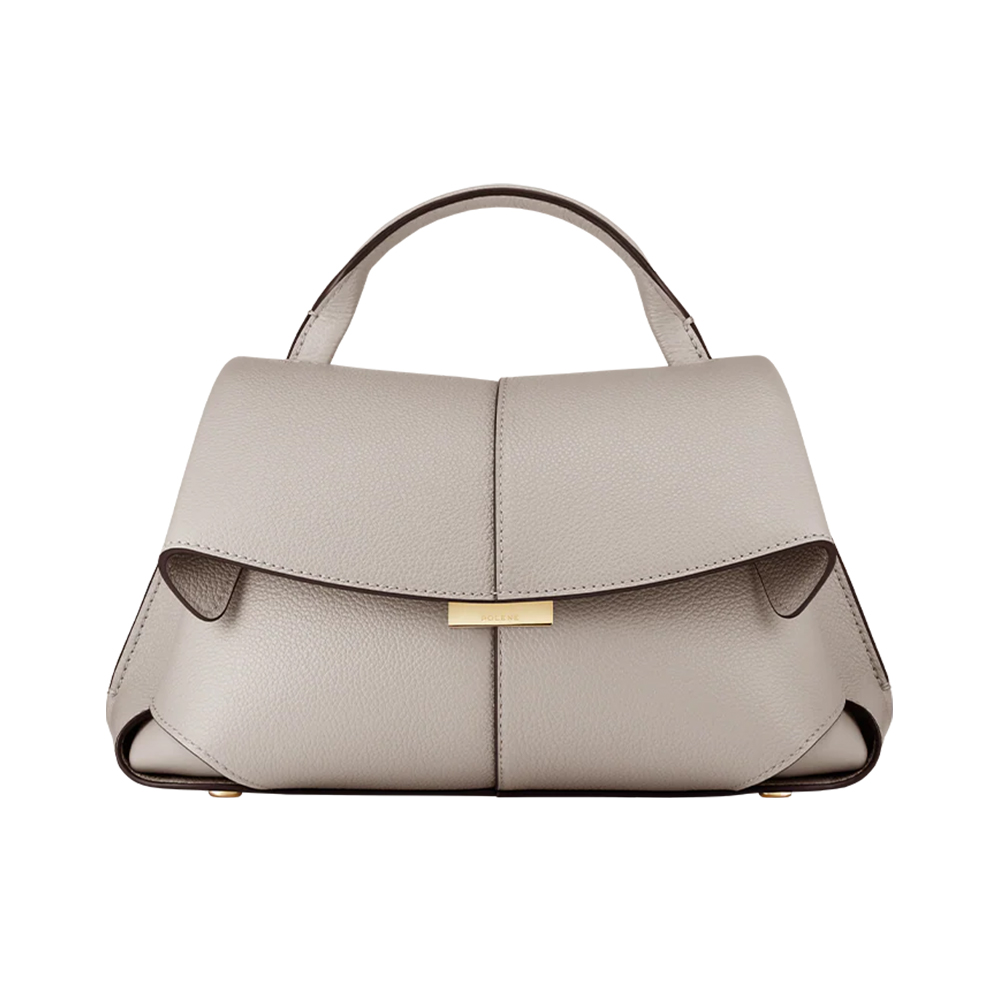 Polène Mokki Mini Grained Leather Handbag Mist Ghw – voilà.id