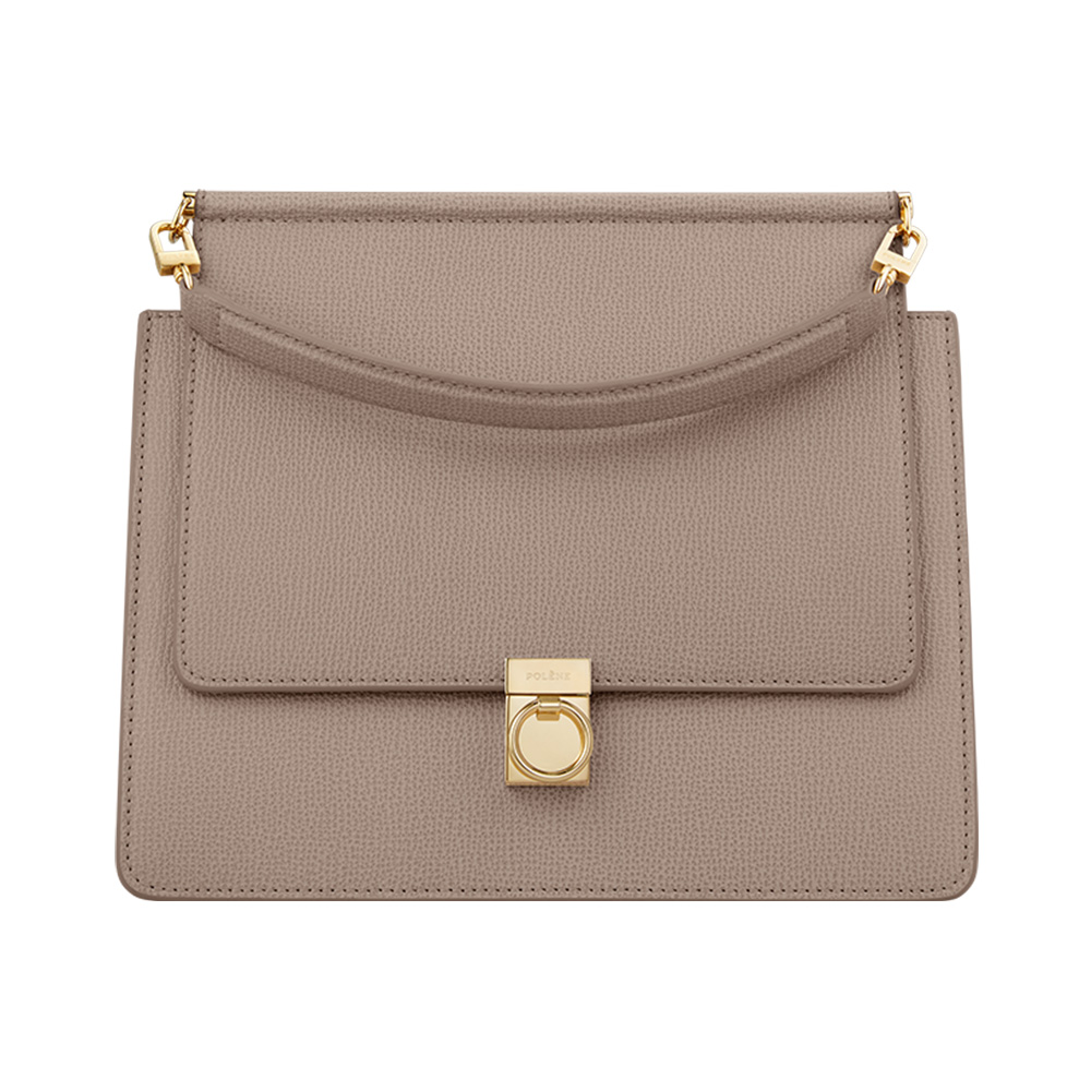 Polène Numero Sept Crossbody Bag Grained Leather Midnight Blue – voilà.id