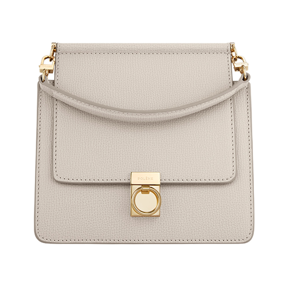 Polene Numero Sept Mini Chain Bag Grained Leather Craie – voilà.id