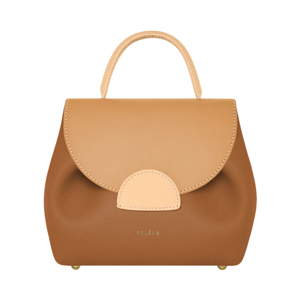 Polène Numero Uno Nano Crossbody Bag Grained Leather Trio Camel Ghw ...