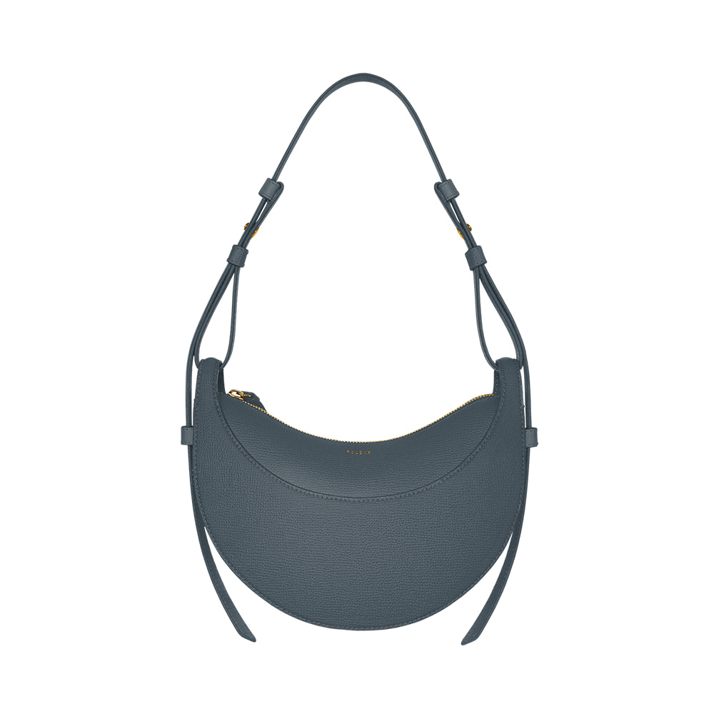 Polène Numero Dix Half Moon Crossbody Bag Grained Santal Ghw – voilà.id