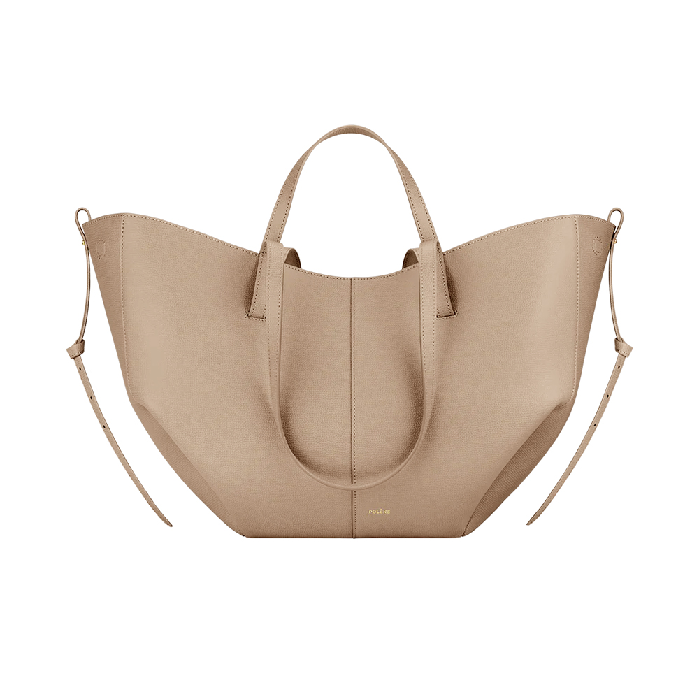 Polene Cyme Shopping Bag Grained Leather Taupe – voilà.id