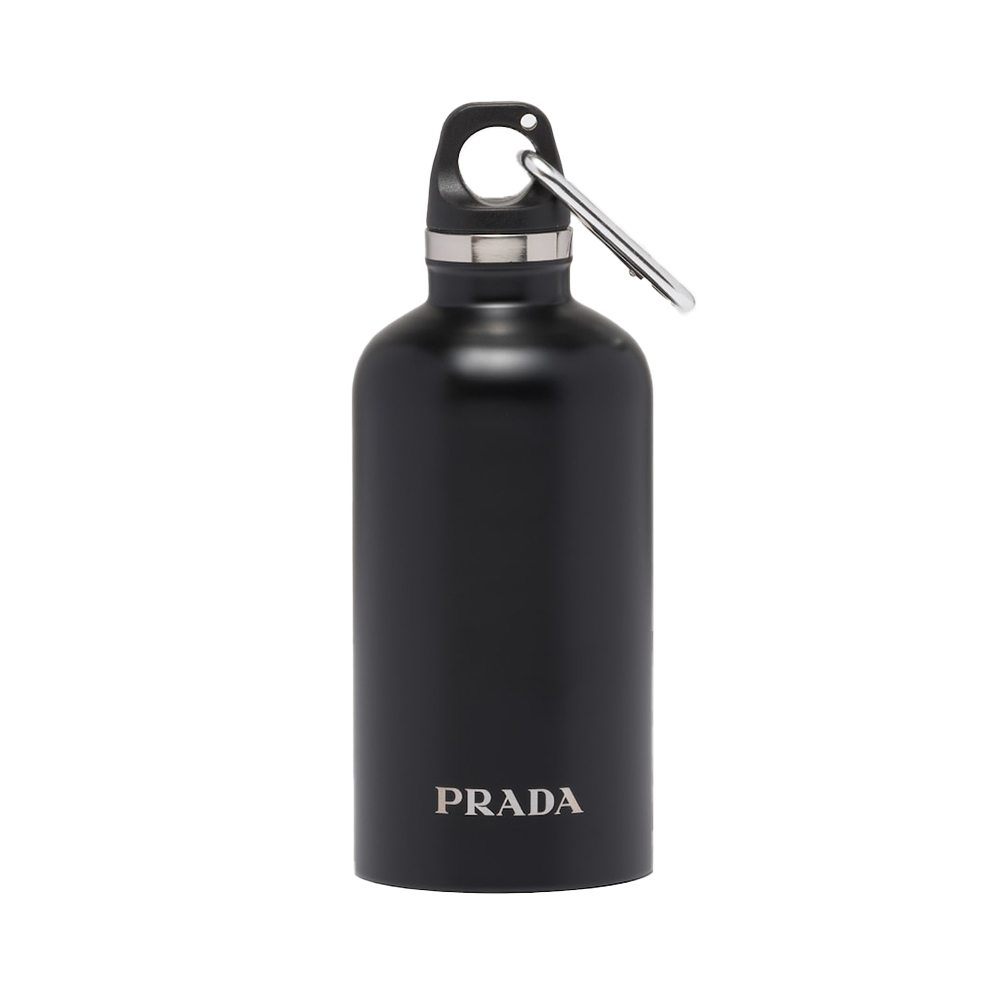 Prada Stainless Steel Insulated Water Bottle 350ml Black – voilà.id